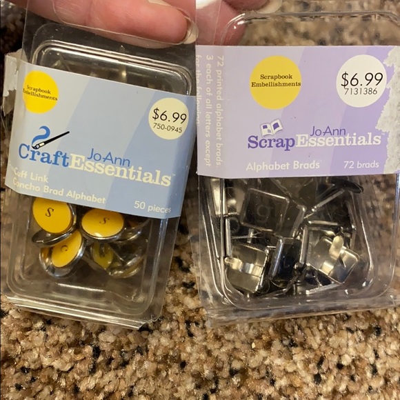 Joann | Office | Over 0 Alphabet Brads And Cuff Link Concho Brads ...